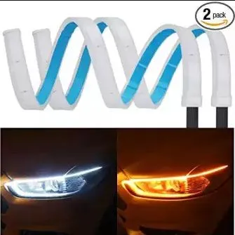 OKEEN 2x Ultrafine 30cm 45cm 60cm drl LED Flexible Tube Style Daytime ...