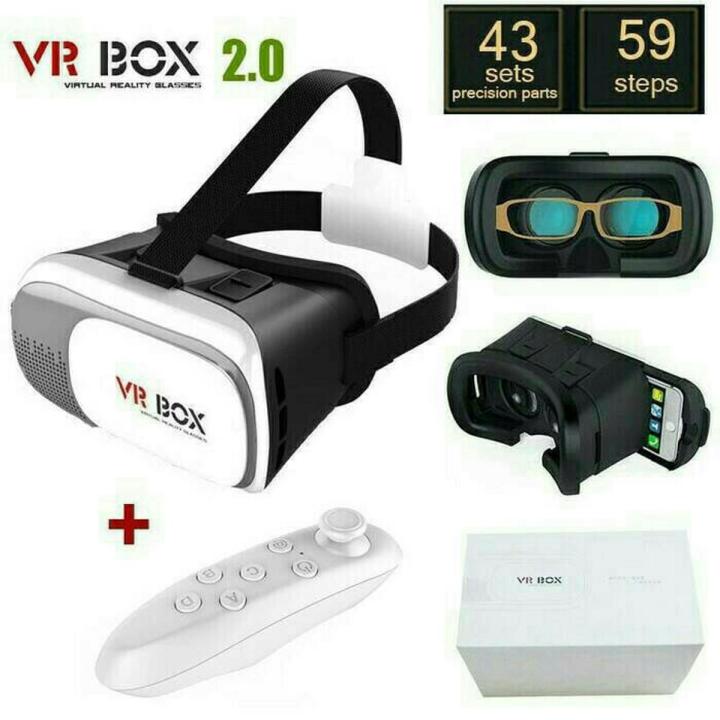 VR Box VR02 Virtual Reality 3D Glasses with Bluetooth Gamepad Remote ...