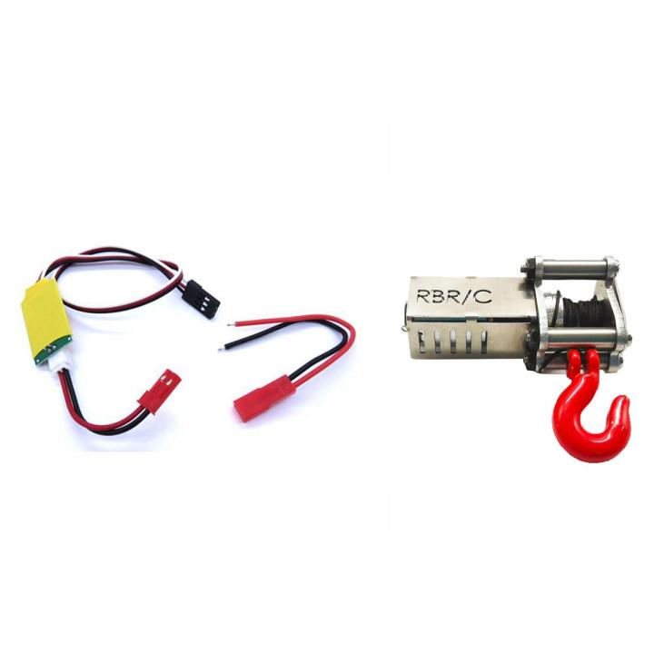 1 Pcs for WPL Automatic All-Metal Winch & 1 Set Winch Control Cable ...