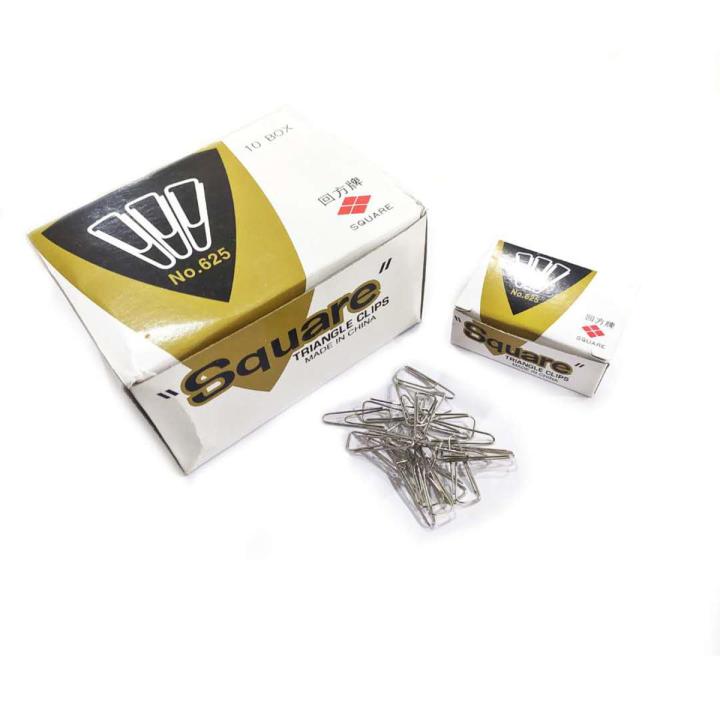 Square Triangle Paper Clip, 625, 25mm, Triangle Shape 1 Box (Pack of 50 ...