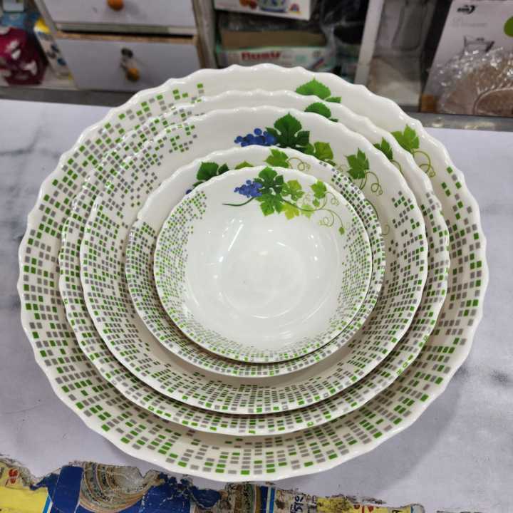 RFL ITALIANO Snowdrop MELAMINE Green BOWL SET 05 Pieces | Daraz.com.bd