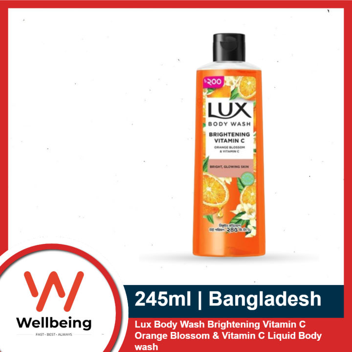 Lux Body Wash Brightening Vitamin C 245ml Orange Blossom & Vitamin C Liquid Body wash ...