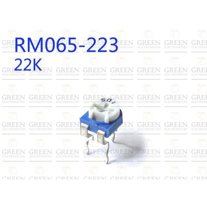 TrimPot 22K(223) Ohm Variable Resistor 6mm-10Pcs | Daraz.com.bd