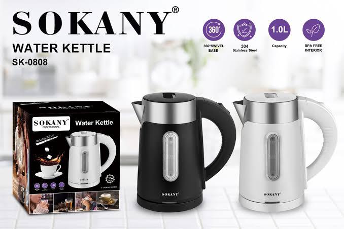 Sokany Water Kettle Electric 1.0 Liter -1200 W 360 Degree Swivel Base ...
