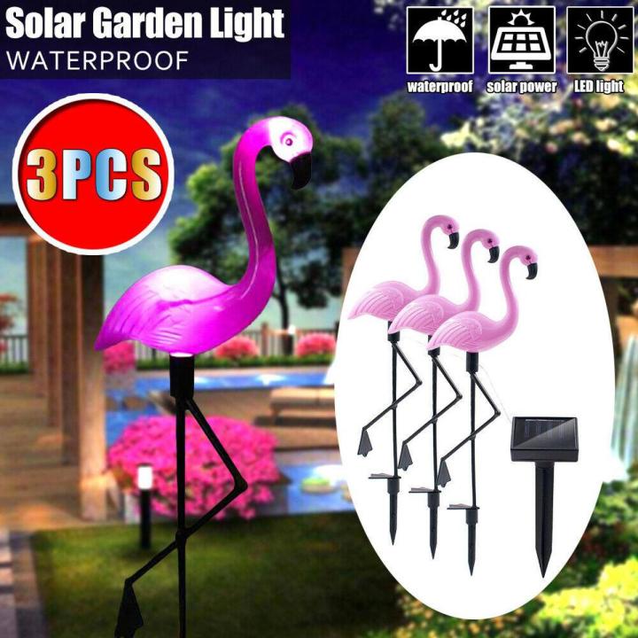 Solar Power Furniture Flamingo Lawn Light Lamp Waterproof Garden ...