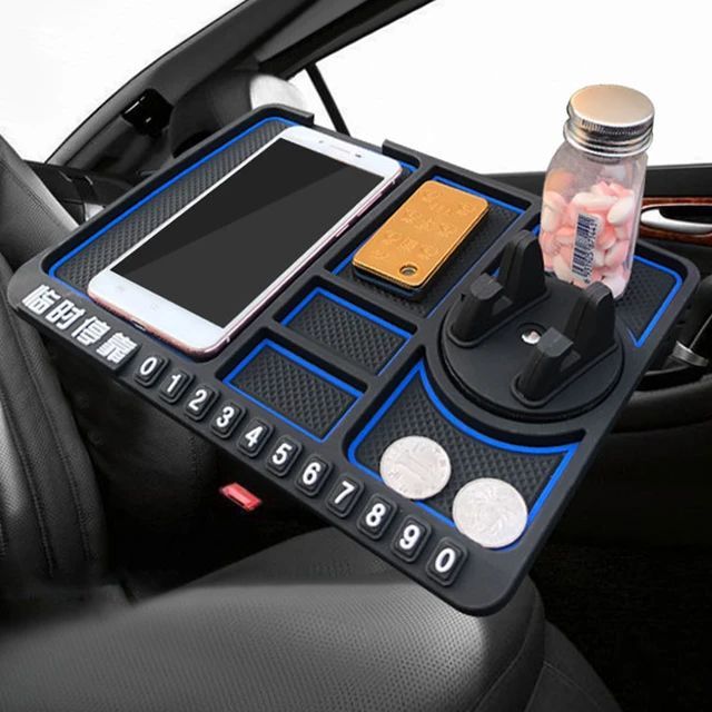 Car Dashboard Anti Slip Phone Mat with 360 Degrees Rotating Phone ...