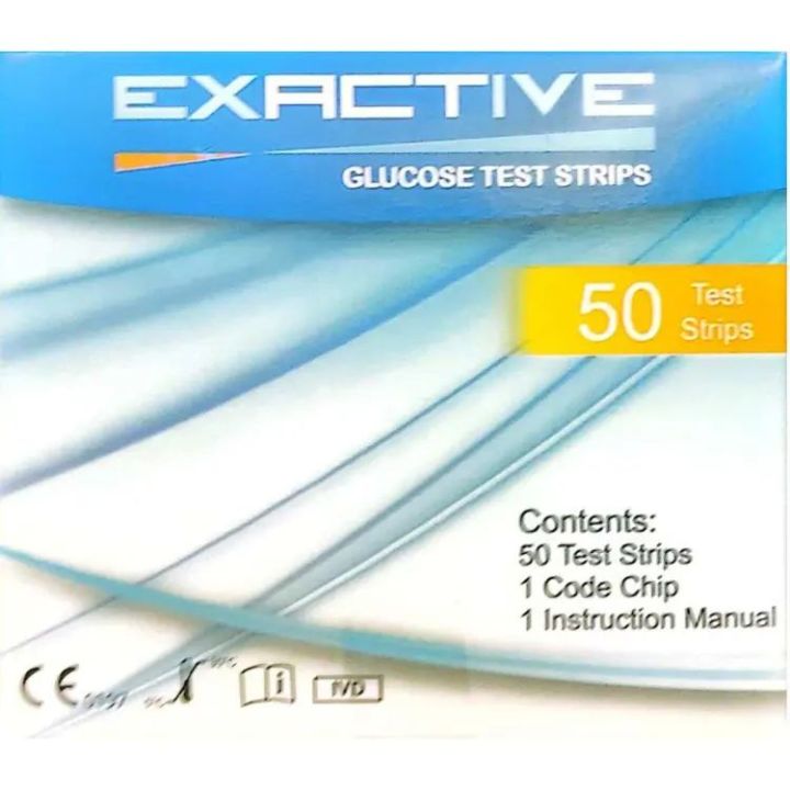 Exactive Vital Blood Glucose Meter Testing Strips 25+25=50PCS | Daraz ...