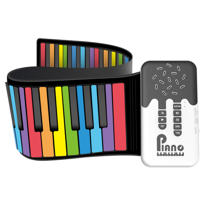 1 Piece Digital Keyboard Flexible Roll Up Piano with Loud Speaker ...