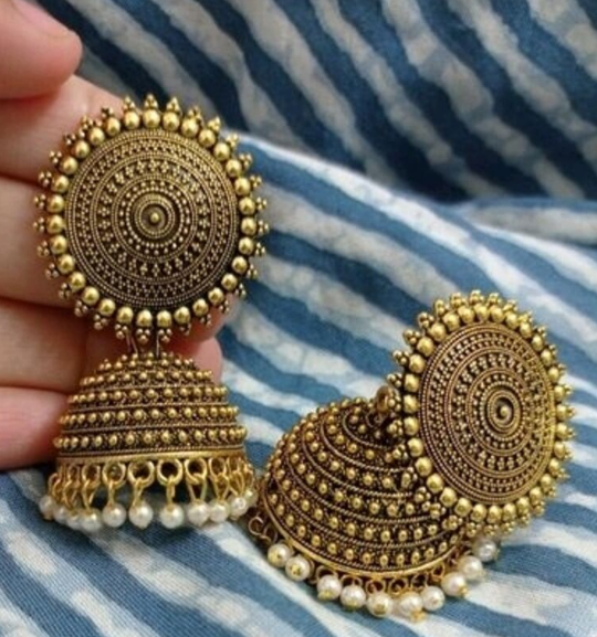 Indian Vintage Pearl Jhumka Earrings kaner dul/Earrings for Girls ...