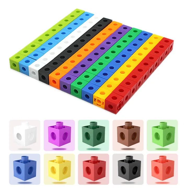 【Atoztide Store】Graphics Math Link Cubes Baby Geometric Cubes Snap ...