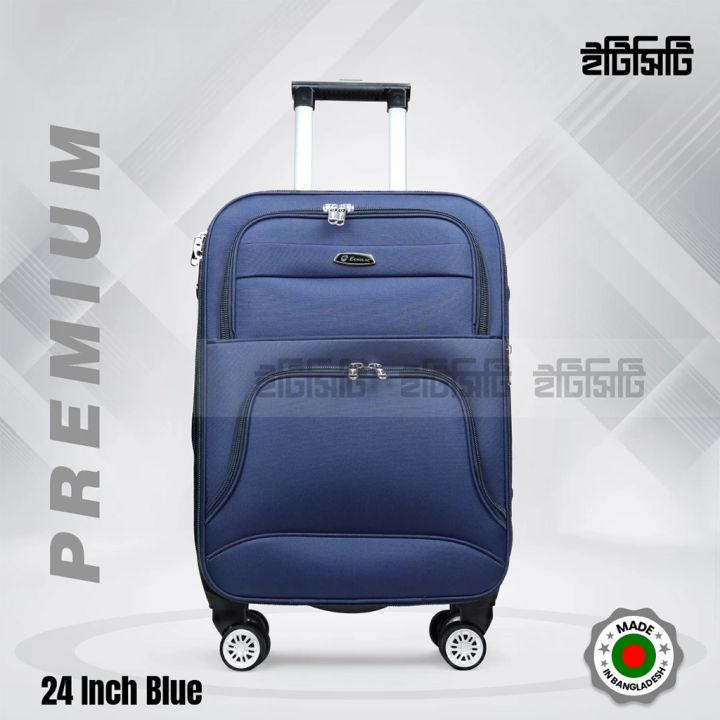 20 Inch Premium Soft Trolley Bag (Blue) - TYBG001 | Daraz.com.bd