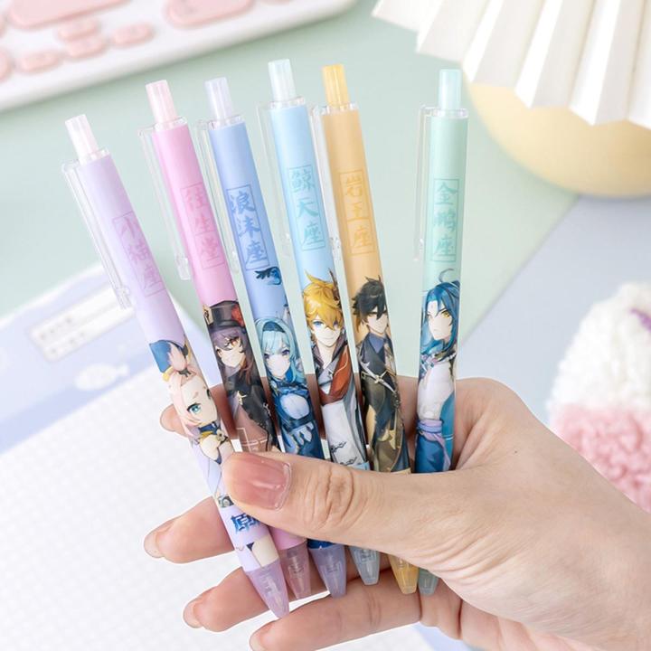 Hot Game Genshin Impact Kawaii 0.5mm Ballpoint Pen Pens Stationery ...