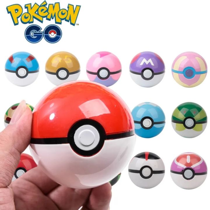 1Pc Pokeball + 1pc Free Random Pokemon Figures Inside Anime Action ...