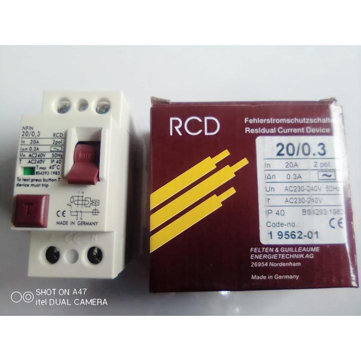 Energy RCCB / RCD 63A 30mA Four Pole 4P Residual Current Device Earth ...