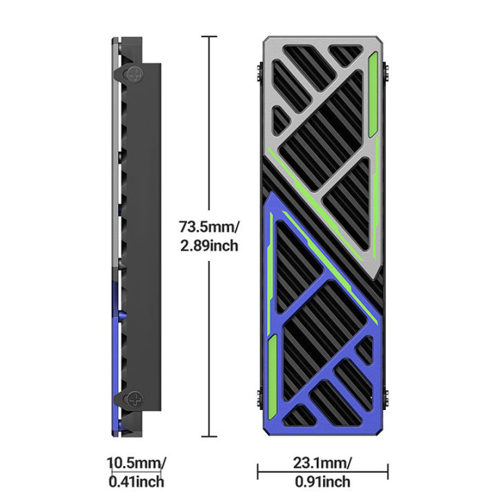 【Online】 Dazzcold M.2 SSD Heatsink 2280 NVME NGFF Radiator Magnesium ...