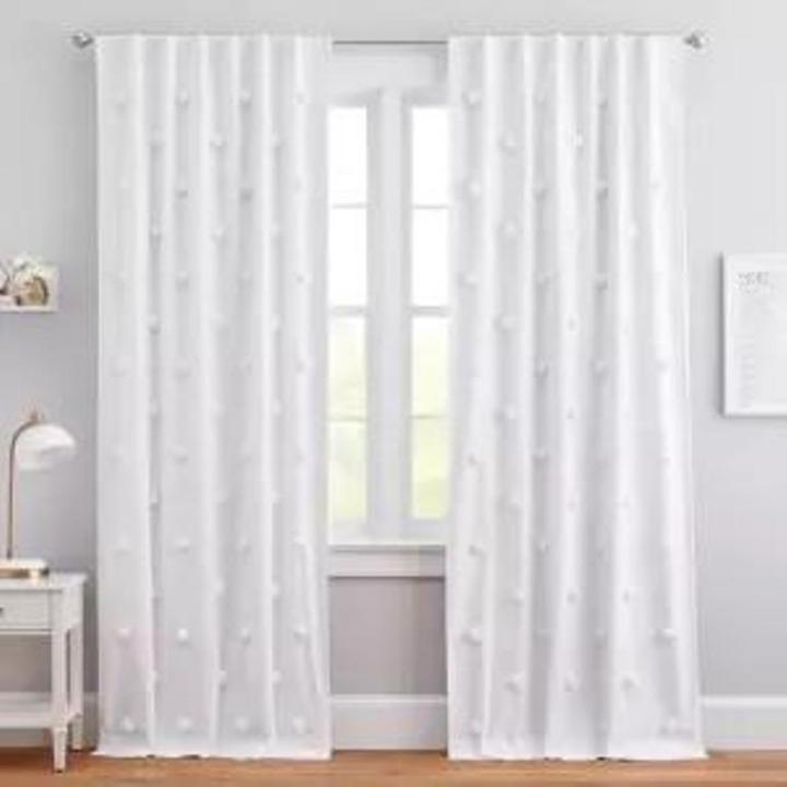 NEW Color Poom Poom Syntheti Curtain 1 China. | Daraz.com.bd