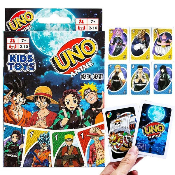 UNO Anime Card Game with 112 Cards, Gift for Kid, Family Adult Game ...