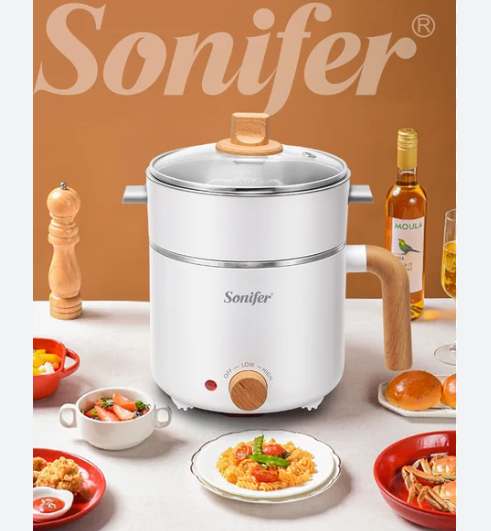 Sonifer 1.2L Double Part Multifunctional Electric Cooker SF-1505 (White ...