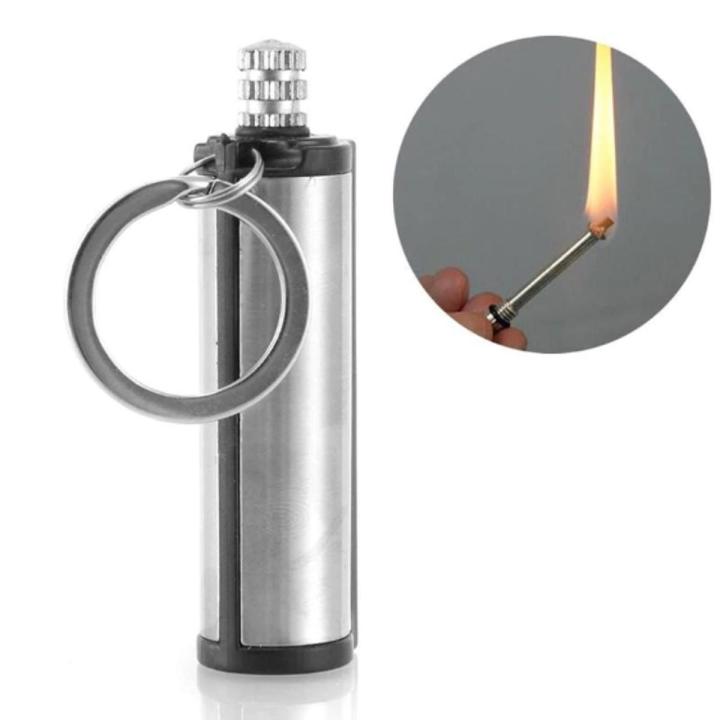 Permanent Match Fire Starter Tool Cigarette Lighter Keychain Ring ...