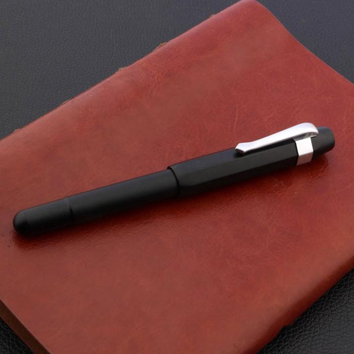 New High quality bra matte black Fountain Pen Hexagon men 0.7mm Octagon ...