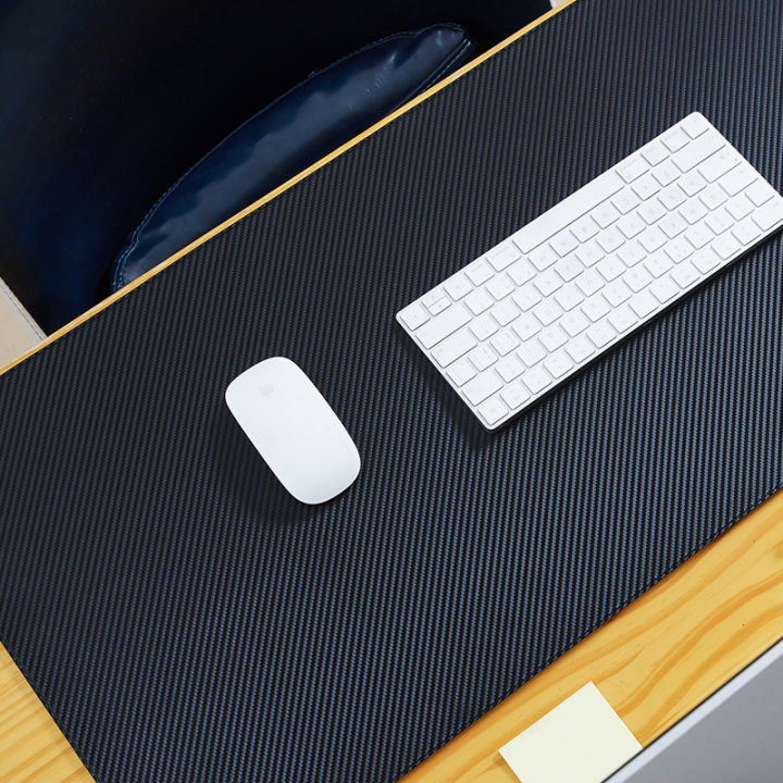 Carbon fiber grain large desk mat computer desk mat PVC leather mouse ...