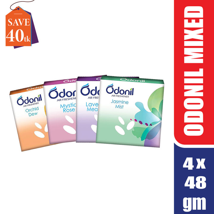 Odonil Natural Air Freshener Block Mixed Fragrance 4 in 1 Value Pack ...