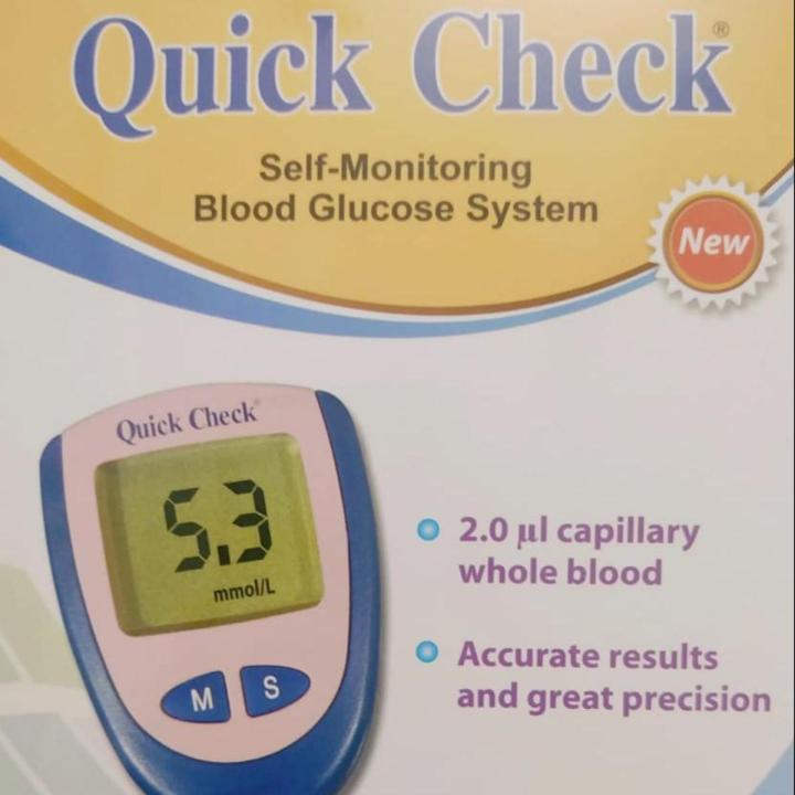 Blood Glucose Meter / Diabetic Monitoring Machine (Quick Check) | Daraz ...