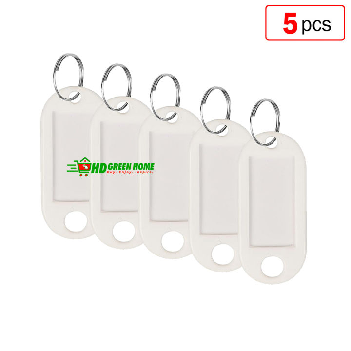 5/10 pcs x Plastic Key Tag with Split Ring Label Window ID Label ...