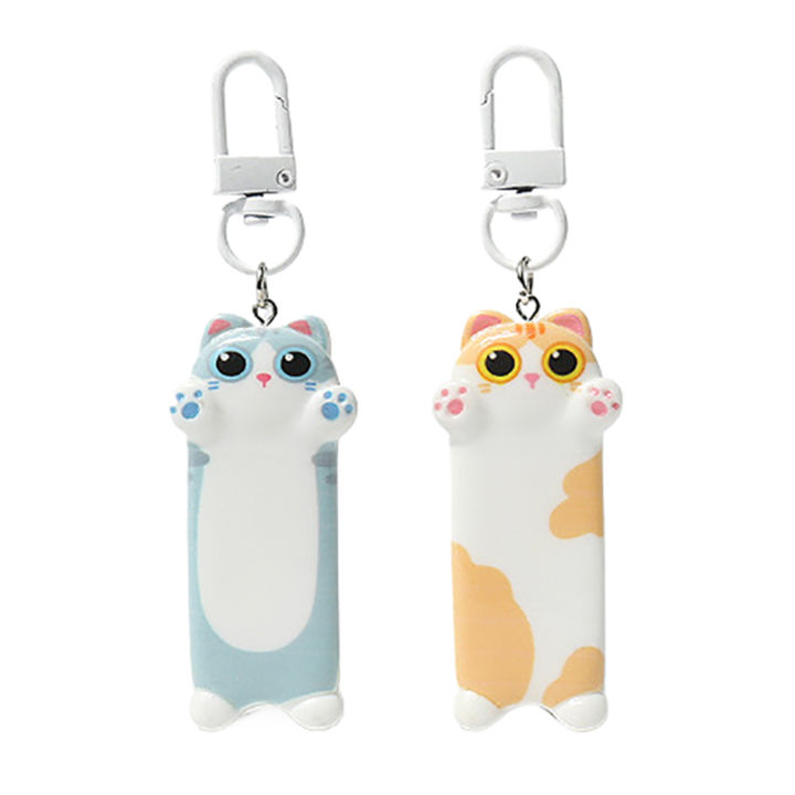 Cartoon Cute Cat Keychain Kawaii Animal Keyring Sweet Resin Key Holder ...