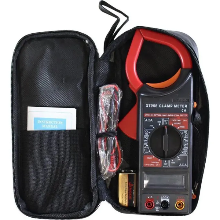 DT-266 Digital Clamp Multimeter Measures AC DC Electricity Ampere ...