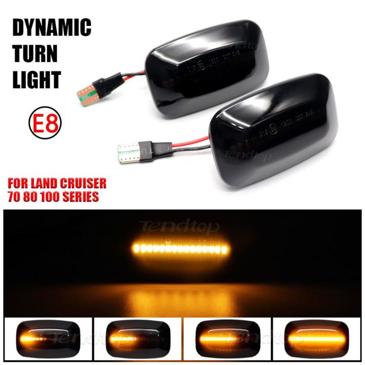 Dynamic LED Flowing Water Turn Lights Blinker Indicator Car Lamp For Toyota Land Cruiser ...