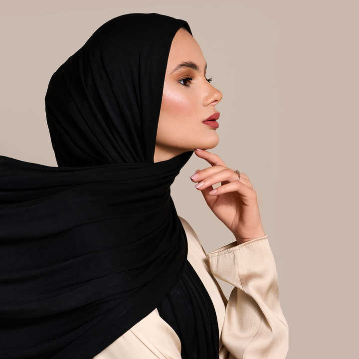 New Model Stylish And Comfortable Jursey Soft Febric Orna Hijab Scarf ...