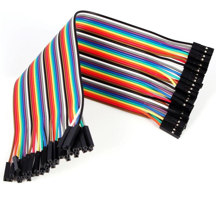 F-F 40Pcs Set Jumper Wires Female To Female Ribbon Set Connecting Wire ...
