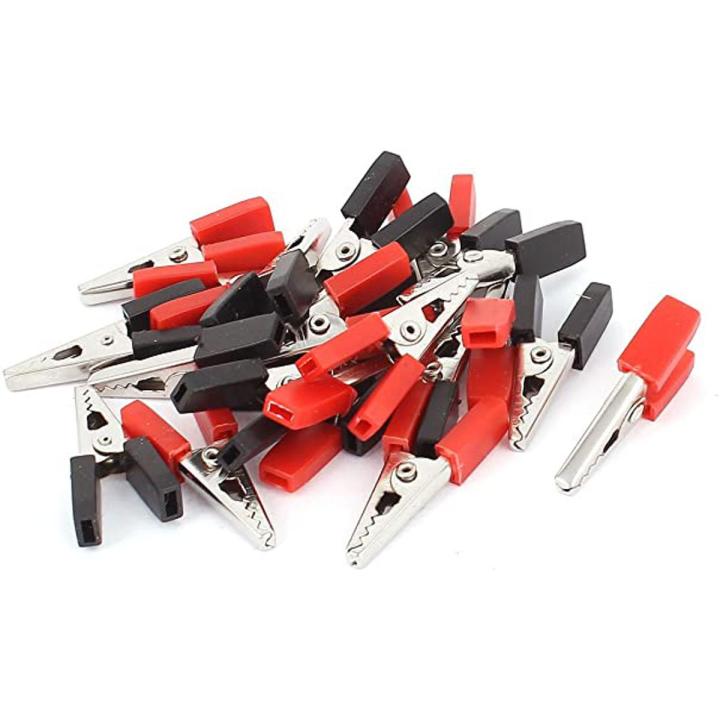 Mini Alligator Clip Black & Red-5Pair | Daraz.com.bd