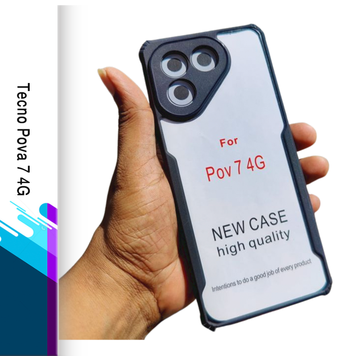 For Tecno Pova 7 4G - AGT Transparent Silica Gel Matte ShockProof Slim ...
