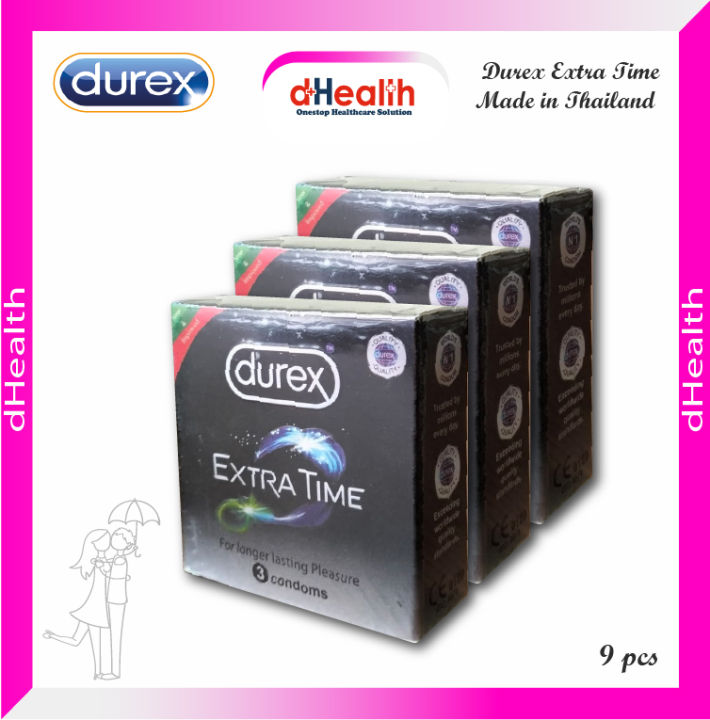 Durex Extra Time Condom 3,s Combo Pack (3x3)=9pcs | Daraz.com.bd