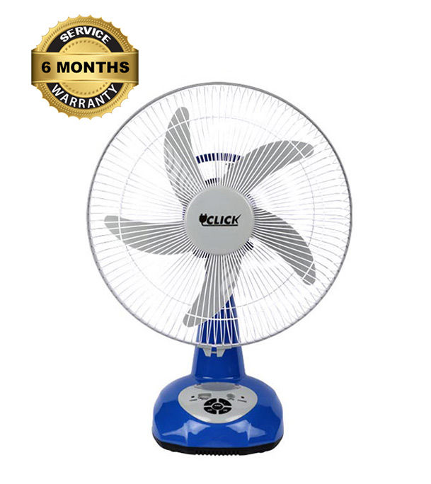 CLICK Rechargeable Table Fan-14'' Blue With USB Charging System | Daraz ...