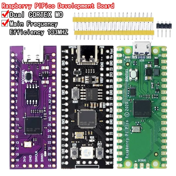 Raspberry Pi Pico Board RP2040 Dual-Core 264KB ARM Low-Power Microcomputers High-Performance ...