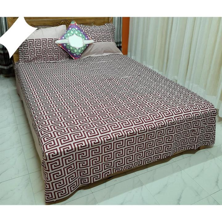 Multicolor Double King Size Tuwel Bed Sheet With Two Pillow Covers ...