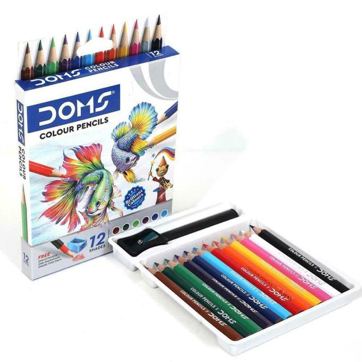 Doms Colour Pencils (12 Shades Small) | Daraz.com.bd
