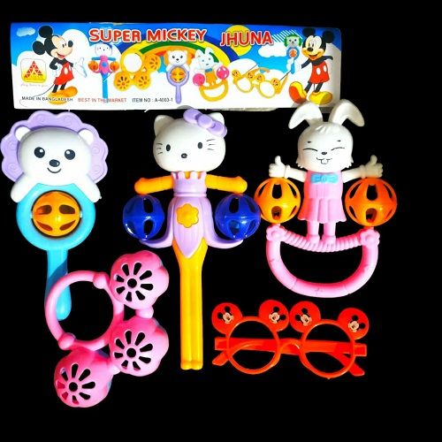 Mickey Mouse 5Pcs Jhunjhuni Set for New Born Baby Sound Toy Set ...