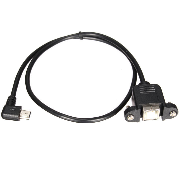 Mini USB 5 Pin Male Left Angeled to USB 2.0 B Female Printer Panel ...