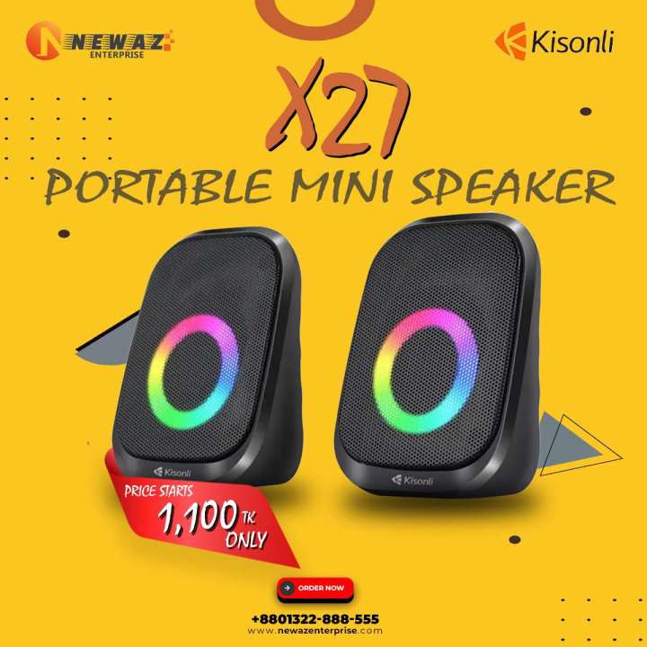 KISONLI X27 Bluetooth RGB Multimedia Speaker – Powerful Sound 2.0 USB ...