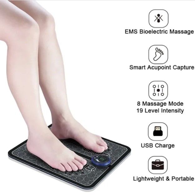 EMS Foot Massage Mat Automatic Electric Physiotherapy Tens Massager ...
