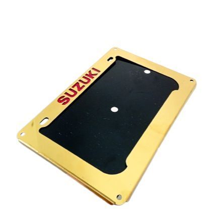 Suzuki License Plate Frame 2 part golden colour for All Suzuki ...