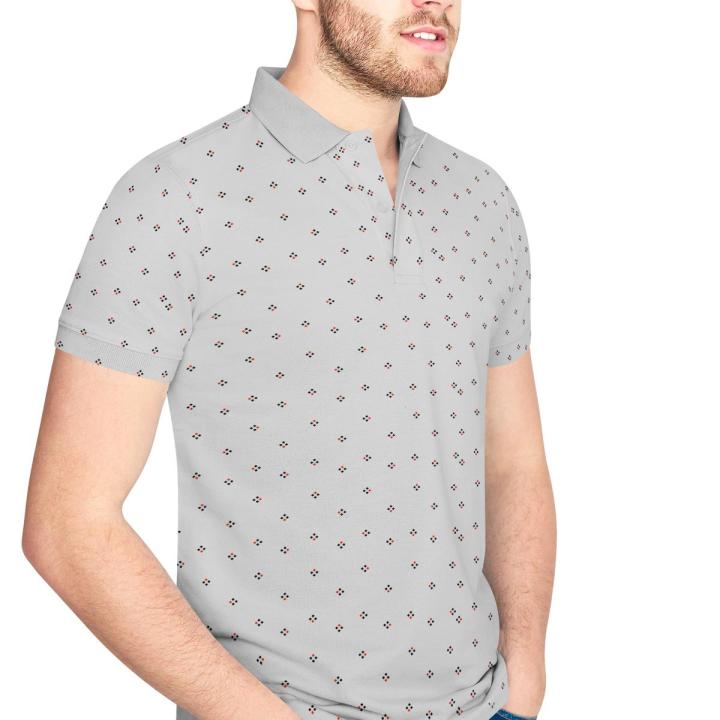 Premium Ash Color Half Sleeve Men's Polo T-Shirt by Men - Polo T Shirt ...