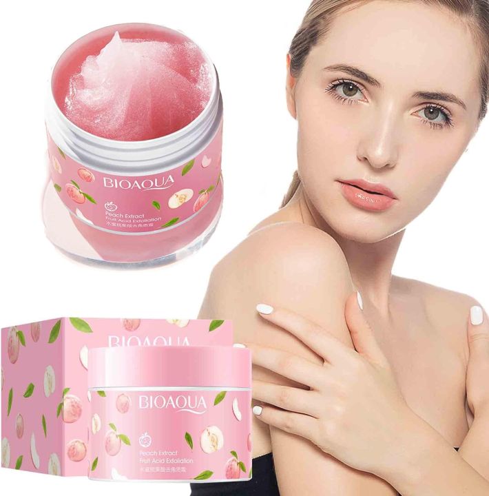 BIOAQUA Body Neck Legs Back Peach Extract Fruit Acid Exfoliation Cream ...