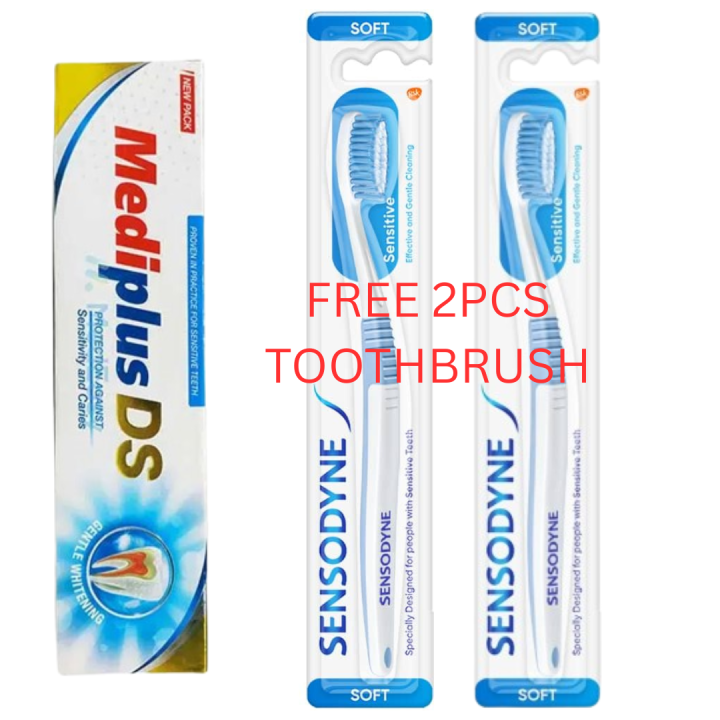 Mediplus DS Toothpaste 140gm + FREE Toothbrush 2 pcs | Daraz.com.bd