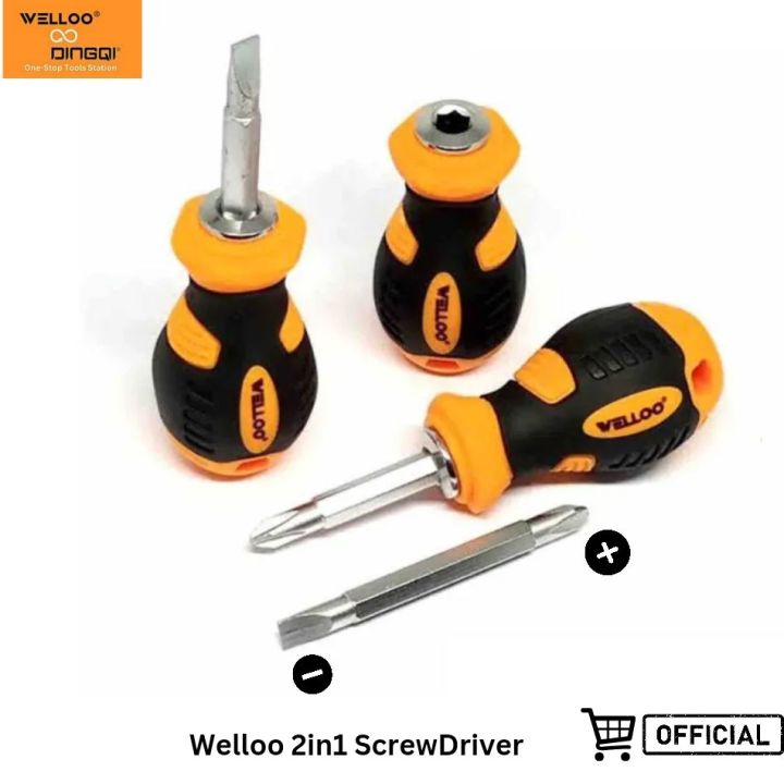 [111Tk Deal] WELLOO 2in1 Multipurpose Usage Mini Slotted Screwdriver ...
