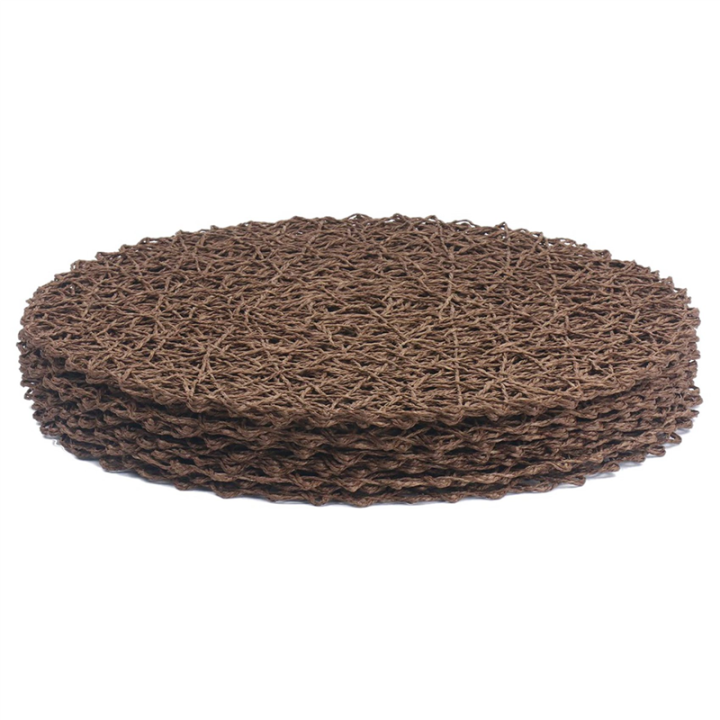 Round Paper Fiber Woven Place Mats Decorative Braided Natural Mat ...